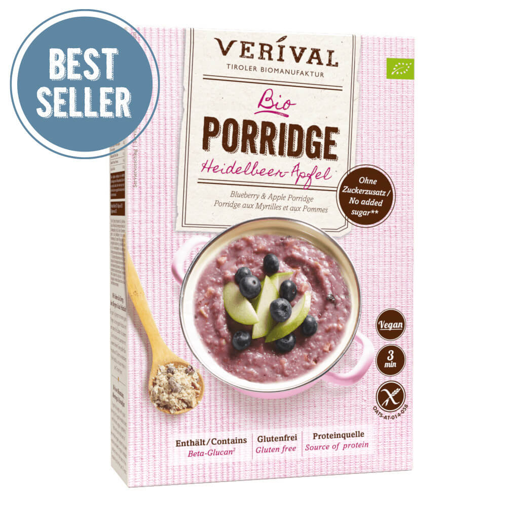 Heidelbeer-Apfel-Porridge 350g - Verival Bio — Vital Gourmet