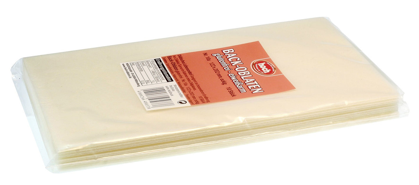 Backoblaten eckig 10 Stk./ - Hoch Oblaten — Vital Gourmet